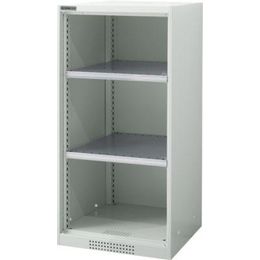 Sch&auml;fer Shop Sch&auml;fer Shop Genius Regalschrank FS, OH, 2 h&ouml;henverstellbare Fachb&ouml;den, bis 250 kg, B 545 x T 620 x H 1105 mm, Stahl, lichtgrau RAL 7035
