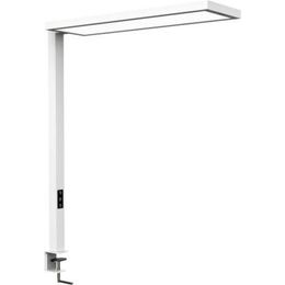 LED-Tischklemmleuchte Maul Maulsenja, 87 W, 15150 lm, 2700-5700 K, direktes/indirektes Licht, dimmbar, Bewegungs-/Lichtsensor, Aluminium, weiß
