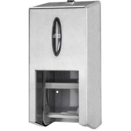 Tork&reg; Doppelrollenspender 472019, f&uuml;r h&uuml;lsenloses Midi Toilettenpapier, B 325 x T 149 x H 143 mm, Metall, grau