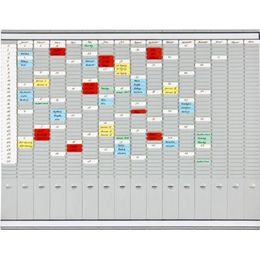 Franken T-Kartentafel Jahresplaner f&uuml;r 15 Monate plus Index, 100,8 x 78.3 cm, 16 Tr&auml;ger, 35 Schlitze, PV1015