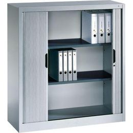 C + P Rollladenschrank Omnispace, 3 OH, abschlie&szlig;bar, B 1200 x T 420 x H 1230 mm, Stahl/Kunststoff, lichtgrau