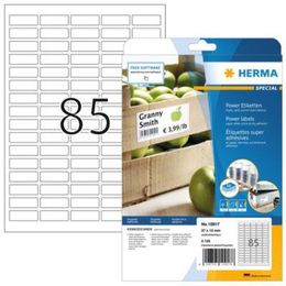 Herma Power-Etiketten Nr. 10917, 37 x 13 mm, selbstklebend, extrem stark haftend, Papier, matt, 2125 St&uuml;ck