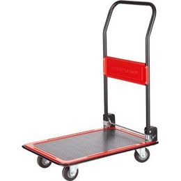 Sch&auml;fer Shop Sch&auml;fer Shop Select Plattformwagen 110L, faltbar, Stahl pulverbeschichtet, PUR-R&auml;der, B 485 x T 710 x H 1000 mm, bis 220 kg, schwarz/rot