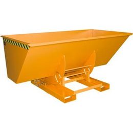 Bauer Kippbeh&auml;lter AK 150, mit Abrollsystem, 1500 l, 1000 kg, L 1420 x B 2280 x H 1070 mm, RAL 2000 gelb