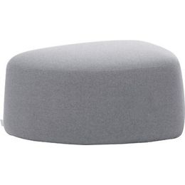 Polsterm&ouml;bel Leyform GOGO Pouf, mittel, oval, B 980 x T 910 x H 440 mm, mit Gleitern, Stoffbezug, grau