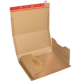 Colompac Wickelverpackung CP 020, mit Selbstklebeverschluss, Wellpappe, braun, B 430 x T 300 x H 100 mm (B4), 20 St&uuml;ck