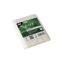 R&uuml;hrst&auml;bchen Papstar Pure, Einweg, L 110 mm, 100 % biologisch abbaubar, FSC&reg;-zertifiziertes Papier, wei&szlig;, 100 St&uuml;ck