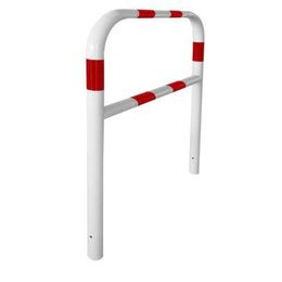 Sch&auml;fer Shop Sicherheitsgitter, zum Einbetonieren, L 1000 mm, wei&szlig;/rot