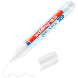 Glasmarker Edding 95, f&uuml;r Glasoberfl&auml;chen & Whiteboards, Strichbreite 1,5-3 mm, runde Spitze, wei&szlig;