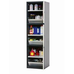 Chemikalienschrank ASECOS CS-CLASSIC-MultiRisk, Fl&uuml;gelt&uuml;ren, Front Reinwei&szlig;, B 545 x T 520 x H 1950 mm