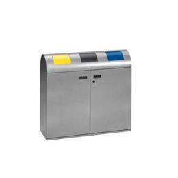 Var Wertstoff-Sammelstation, Halbrundkopf, silber