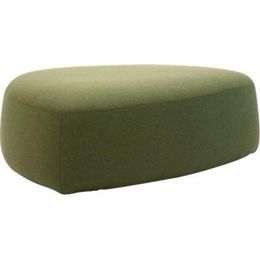 Polsterm&ouml;bel Leyform GOGO Pouf, gro&szlig;, oval, B 1240 x T 1090 x H 440 mm, mit Gleitern, Stoffbezug, moosgr&uuml;n