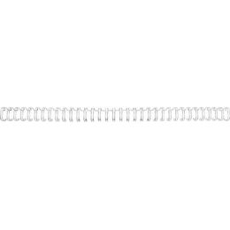 GBC Drahtbinder&uuml;cken WireBind, A4, 34 Ringe, 8 mm f&uuml;r max. 70 Seiten, 100 St&uuml;ck, silber