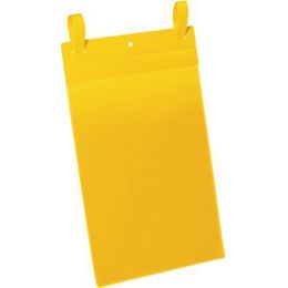 Durable Dokumententaschen mit Lasche, B 210 x H 297 mm (DIN A5), 50 St&uuml;ck, gelb