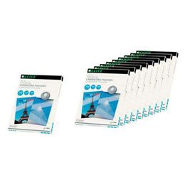Leitz&reg; Laminierfolien iLAM, Format A4, St&auml;rke 100 &micro;, L 303 x B 216 mm, EVAS, transparent, 9+1 gratis