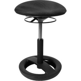Topstar Fitness-Hocker SITNESS BOB, ergonomisches Sitzen, Sitzh&ouml;he 440 bis 570 mm, schwarz, Gestell schwarz pulverbeschichtet