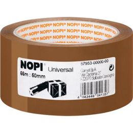 Nopi&reg; Packband Universal 4040, L 66 m x B 50 mm, braun, 6 Rollen