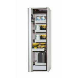 Sicherheitsschrank Typ 90 ASECOS S-PHOENIX touchless-90, vollautom. Sensor-Faltt&uuml;r, Anschlag links, Front Lichtgrau, B 596 x T 749 x H 1968 mm