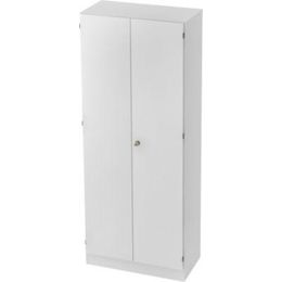 Aktenschrank, 5 OH, abschlie&szlig;bar, B 800 x T 420 x H 2004 mm, lichtgrau