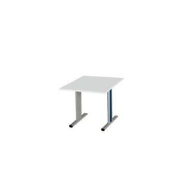 Sch&auml;fer Shop Sch&auml;fer Shop Select Besprechungstisch Planova Basic, Quadrat, T-Fu&szlig;, B 1000 x T 1000 x H 717 mm, lichtgrau/wei&szlig;aluminium RAL 9006