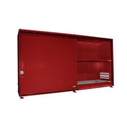 Isolierter Regalcontainer Bauer CEH 59-2, Stahl, Schiebetor, B 6440 x T 1550 x H 3030 mm, rot