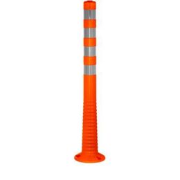 Sperrpfosten Flexipfosten, selbstaufrichtend, H 1000 mm, orange-silber