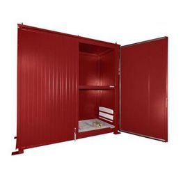 Isolierter Regalcontainer Bauer CEH 29-2, Stahl, Doppelfl&uuml;geltor, B 3220 x T 1500 x H 3030 mm, rot