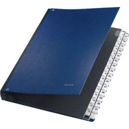 Leitz&reg; Pultordner, f&uuml;r DIN A4, numerisch, 31 F&auml;cher, Graupappe, blau