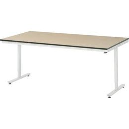 Rau Arbeitstisch Adlatus, elektrisch h&ouml;henverstellbar, 22 mm MDF-Platte, bis 150 kg, B 2000 x T 1000 x H 720-1120 mm, bRaun/lichtgRau