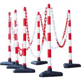 Leichtes Kettenst&auml;nderset, Kunststoff-Fu&szlig;, betongef&uuml;llt