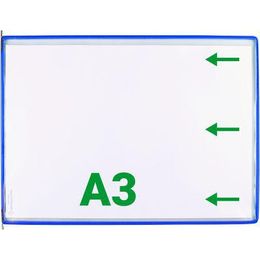 Sichttafel Tarifold DIN A3 quer, 10 St., alle Tr&auml;gersysteme, Metalldrehzapfen, blau