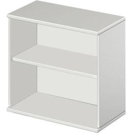 Sch&auml;fer Shop Sch&auml;fer Shop Select Ansatz-/Aufsatz-Regal LOGIN, 2 Ordnerh&ouml;hen, B 800 x T 420 x H 726 mm, lichtgrau