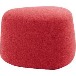 Polsterm&ouml;bel Leyform GOGO Pouf, klein, oval, B 550 x T 515 x H 440 mm, mit Gleitern, Stoffbezug, rot