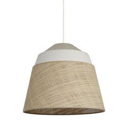 Deckenleuchte AMALIA natur/wei&szlig;, Rattan & Textil, &Oslash; 38 cm, E27, ohne Leuchtmittel, meet by Paperflow