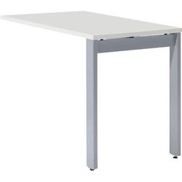 Sch&auml;fer Shop Sch&auml;fer Shop Select Ansatztisch LOGIN, 4-Fu&szlig;, B 1000 x T 600 x H 740 mm, wei&szlig;/wei&szlig;alu