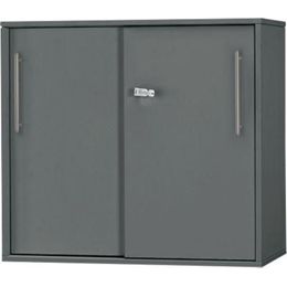 Sch&auml;fer Shop Sch&auml;fer Shop Select Anstell-/Aufsatz-Schiebet&uuml;renschrank Start Off, in Tischh&ouml;he, abschlie&szlig;bar, B 800 x T 420 x H 726 mm, graphit/graphit