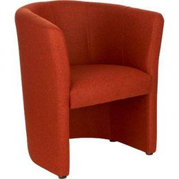 Lounge Sessel Polsterm&ouml;bel Nowy Styl CLUB, Vollpolsterung, mit Bodengleitern, rot