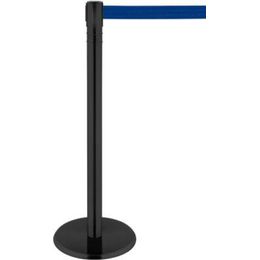 RS-GUIDESYSTEMS Gurtpfosten GLA 86, Metall, H&ouml;he 1000 mm, Gurtbandma&szlig; L 7000 x B 100 mm, blau