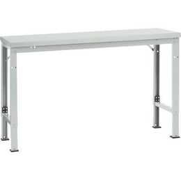 Manuflex Grundtisch UNIVERSAL Spezial, 1500 x 800 mm, Melamin lichtgrau, lichtgrau