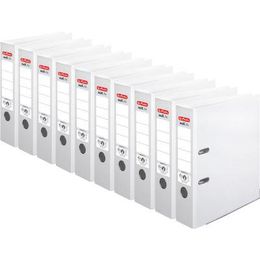 Herlitz Ordner maX.file protect plus, DIN A4, R&uuml;ckenbreite 80 mm, 10 St&uuml;ck, wei&szlig;