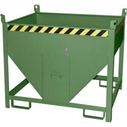 Bauer Silobeh&auml;lter SGS 50, mit Schieberverschluss, L 1000 x B 1200 x H 1025 mm, 0,5 m&sup3;, bis 750 kg, Stahl, Resedagr&uuml;n