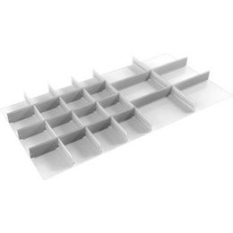 Schubladeneinsatz treston, 5 Unterteiler & 16 Mittelplatten, B 1300 mm, f&uuml;r Serie 130 mit H 75 mm