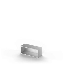 Sch&auml;fer Shop Sch&auml;fer Shop Genius Aufsatzregal TETRIS SOLID, Stahlkorpus, 1 OH, B 1000 mm, wei&szlig;alu
