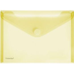 Foldersys Dokumententasche, DIN A5 quer, Klettverschluss, PP, gelb
