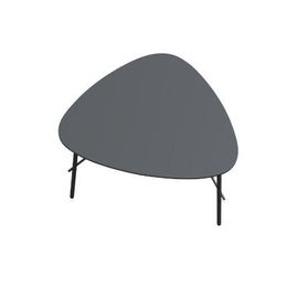 Beistelltisch meet by Paperflow Lazy, Trapezform, furniertes MDF, Stahlgestell, B 605 x T 500 x H 450 mm, schwarz/schwarz