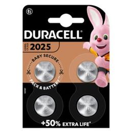 Knopfzelle Duracell Lithium CR2025, 4 St&uuml;ck, Duralock Power Preserve Technologie