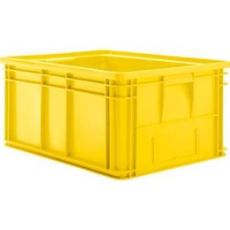 Sch&auml;fer Shop Stapelkasten Serie 14/6-1, aus PP, mit Griffmulde, Inhalt 71 L, gelb