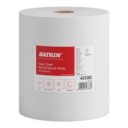 Papierhandt&uuml;cher Katrin Roll M Centerfeed 433382, 1-lagig, naturwei&szlig;, 6 Rollen mit jeweils 500 Blatt