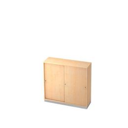 Schiebet&uuml;renschrank, 3 OH, B 1200 x T 400 mm, Ahorn-Dekor
