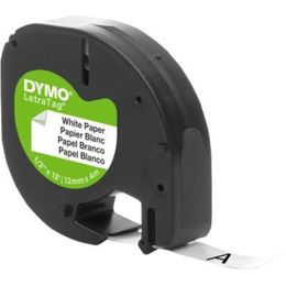 Schriftbandkassette f&uuml;r Dymo&reg; Letra Tag, Papier, 12 mm, wei&szlig;